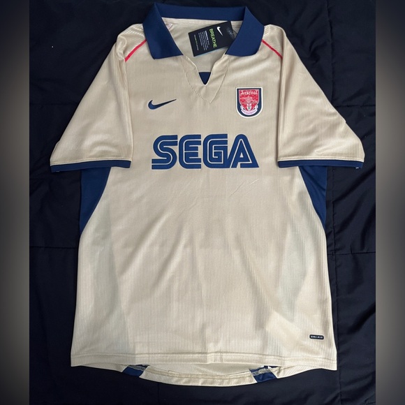 Nike | Shirts | Arsenal Retro Soccer Jersey Sega 202002 Beige Sl | Poshmark